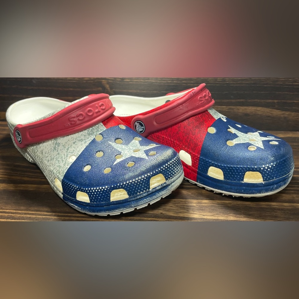 Crocs Texas Flag Lone Star State Mens Size 5 Womens S… - Gem
